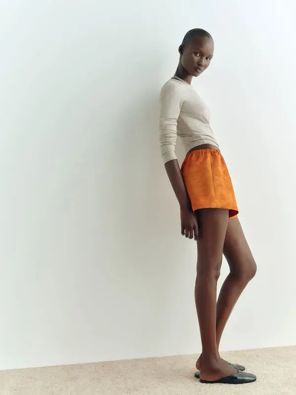REFORMATION Nora Short Burnt - Orange