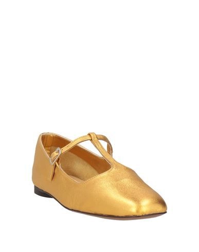 CastaÑer Metallic Leather Mary Jane Ballet Flats