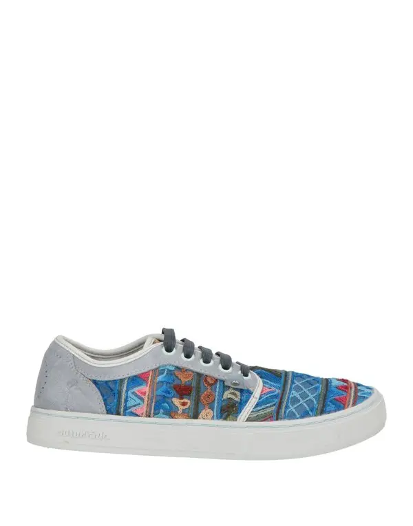 SATORISAN Low-top Sneakers With Embroidered Woven And Suede Accents