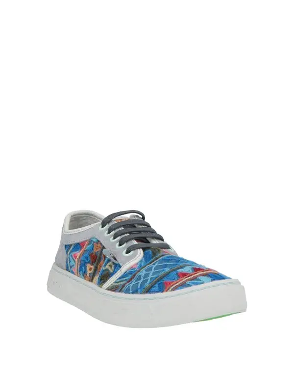 SATORISAN Low-top Sneakers With Embroidered Woven And Suede Accents