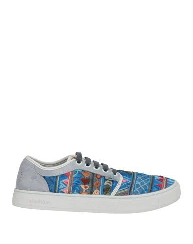 SATORISAN Low-top Sneakers With Embroidered Woven And Suede Accents - Light Grey
