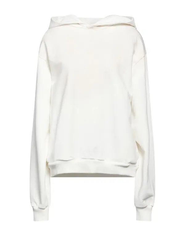 Acne Studios Oversized Distressed Logo Print Hoodie - Off White