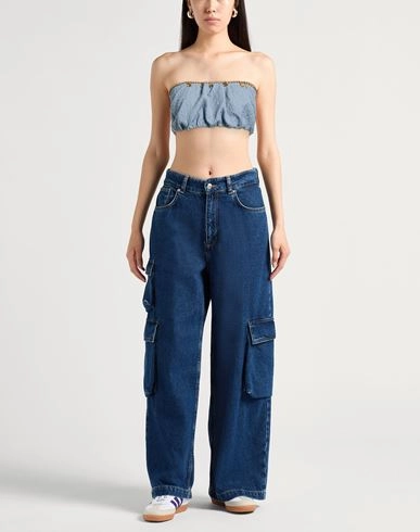 Elisabetta Franchi Strapless Jacquard Crop Top