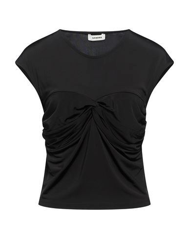 Sandro Top Size Viscose, Elastane - Black