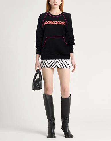 Moschino Cotton Sweatshirt With Embroidered Logo - Black