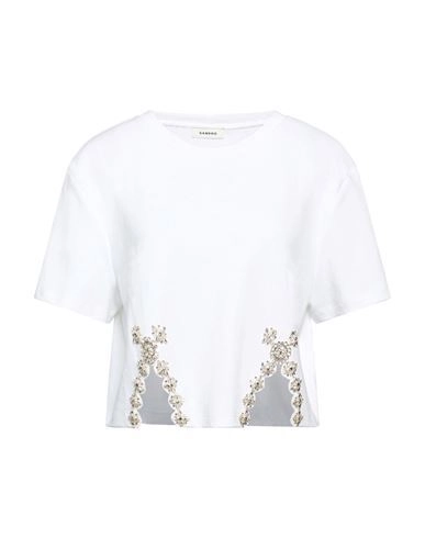 Sandro T-shirt Size Cotton, Polyester - White