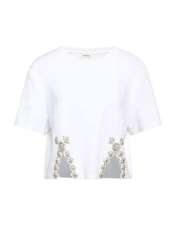 Sandro T-shirt Size Cotton, Polyester