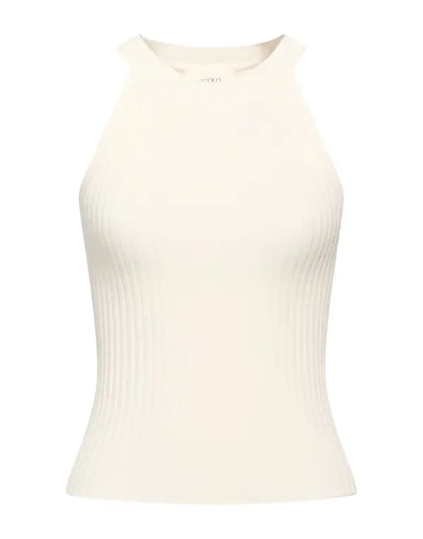 VICOLO Viscose Polyester Ribbed Knit Top