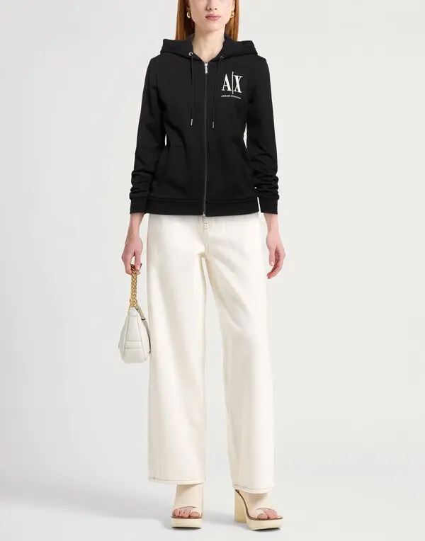 Armani Exchange Cotton French Terry Zip-up Hoodie With Embroidered Logo