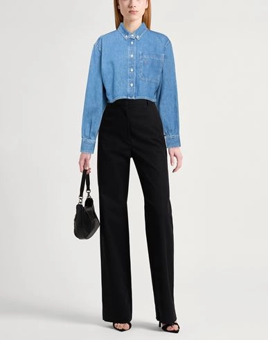 Sandro Denim Shirt With Embroidered Logo
