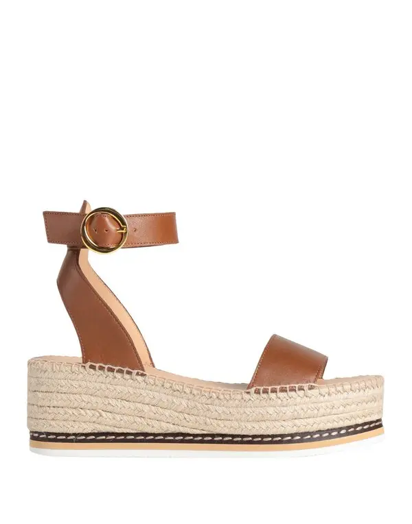 ODISSI Espadrilles Calfskin Wedge Sandals