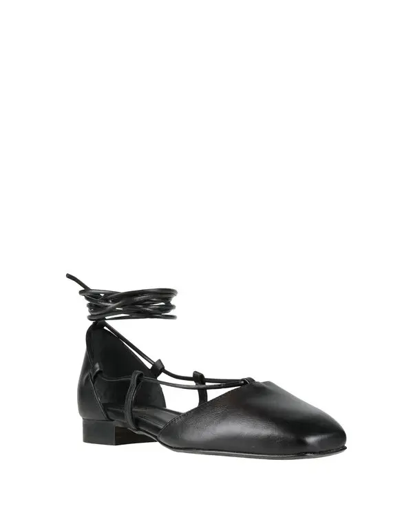 ALOHAS Leather Ballet Flats With Tie Fastening