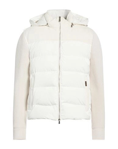 MOORER Puffer Size Cotton, Wool, Cashmere, Polyester - White
