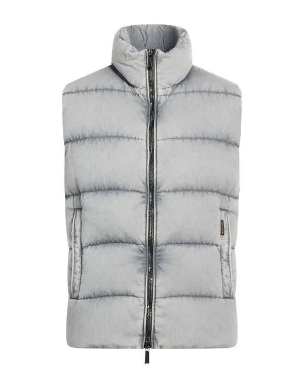 MOORER Cotton Vest With Goose Down Interior