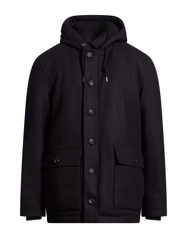 Sandro Coat Size Wool, Polyamide, Cashmere - Navy