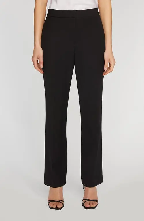Elie Tahari The Sylvie High Waist Straight Leg Pants - Noir