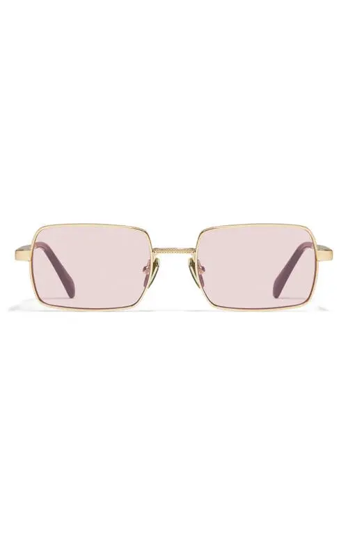 Quay Dnd 55mm Square Sunglasses - Gold/light Lilac