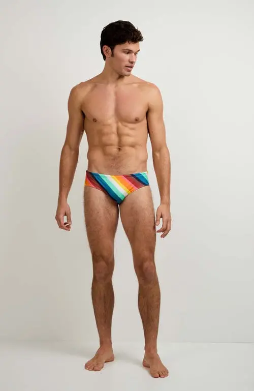 Mr Turk Bondi Stripe Swim Brief - Siena