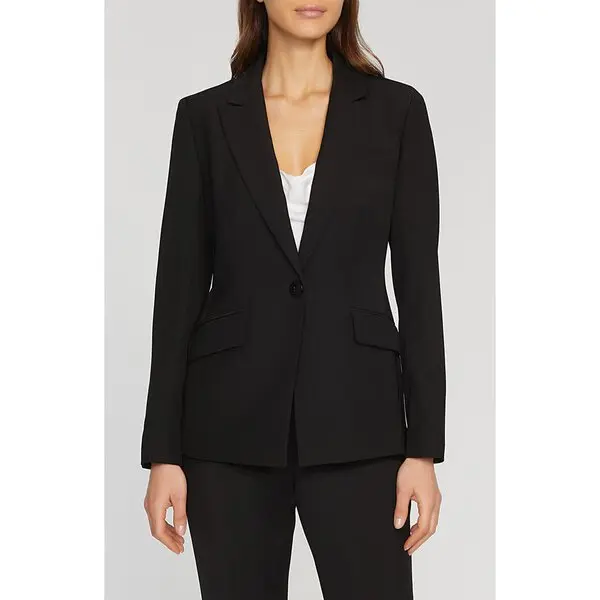 Elie Tahari The Sylvie One-button Blazer - Noir