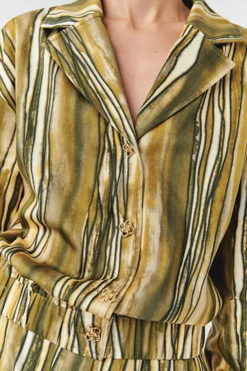 EXQUISE Melina Striped Jacket