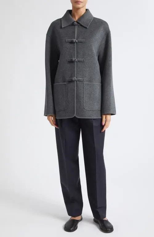 RÓHE Daria Pleated High Waist Tapered Virgin Wool & Mohair Trousers - Navy