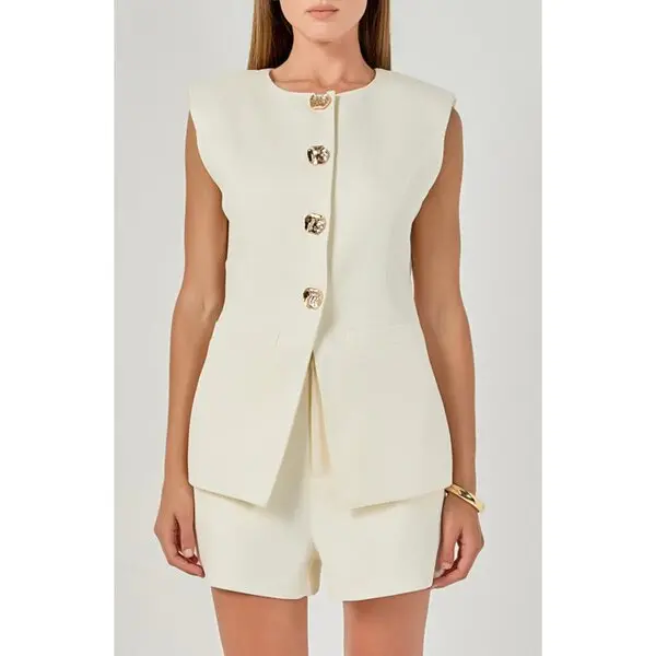 Endless Rose Power Shoulder Vest