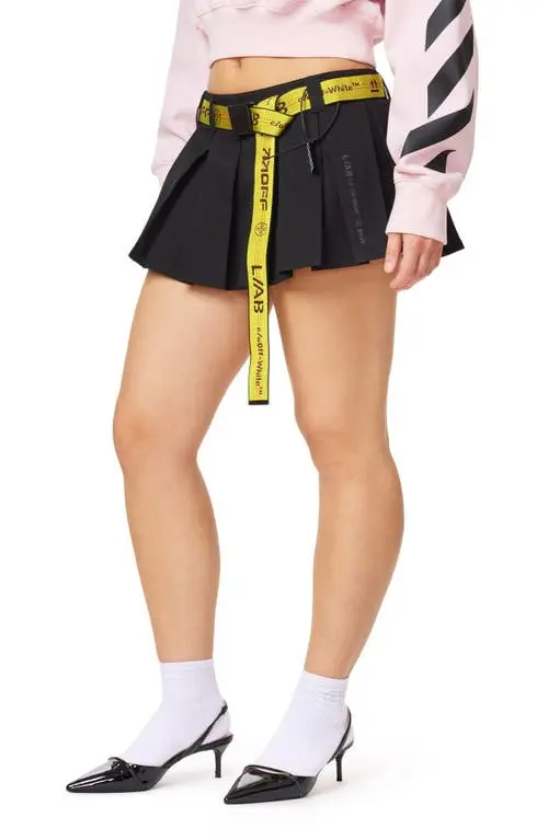 L/AB OFF-WHITE Pleated Miniskirt - Black Night