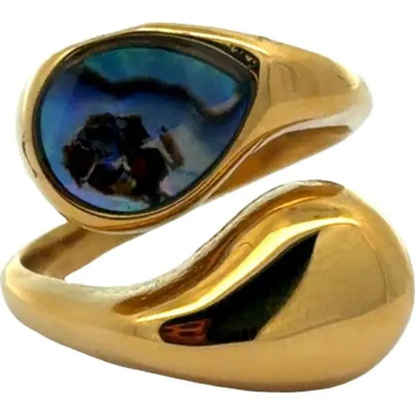 GEMINI JEWELRY Oval Inlay Statement Ring