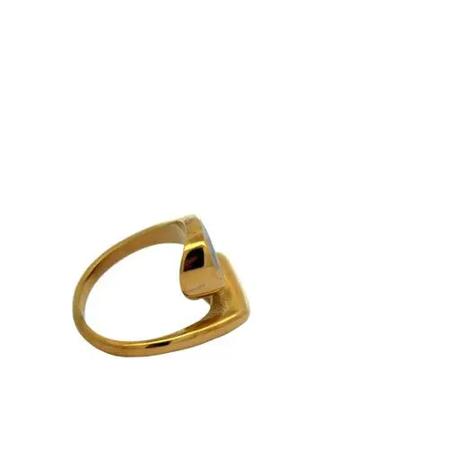 GEMINI JEWELRY Oval Inlay Statement Ring
