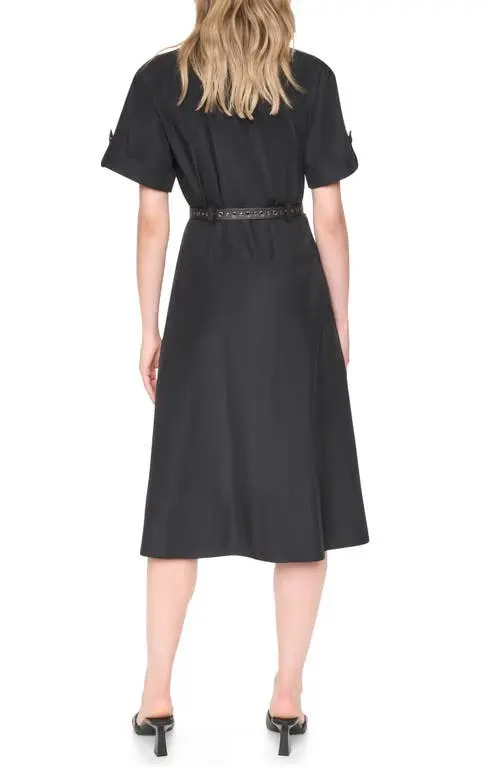 Dkny Zip Front Taffeta Shirtdress