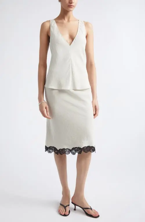 Maria Mcmanus Bias Lace Midi Skirt