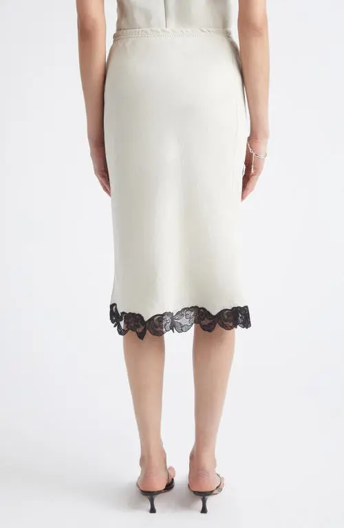 Maria Mcmanus Bias Lace Midi Skirt