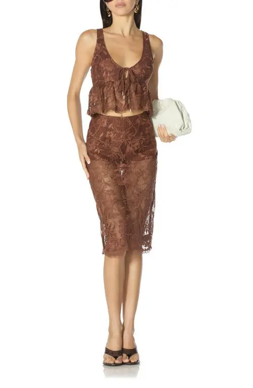 AFRM Novie Lace Midi Skirt
