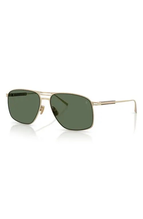 Brunello Cucinelli Bc2017st 56mm Polarized Rectangle Sunglasses