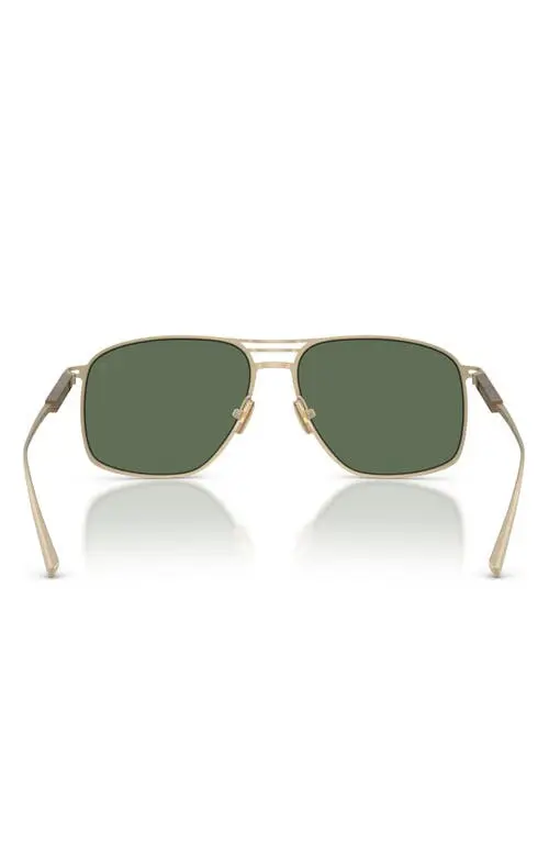 Brunello Cucinelli Bc2017st 56mm Polarized Rectangle Sunglasses