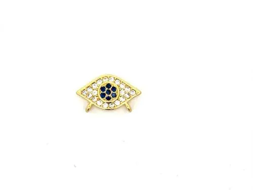 GEMINI JEWELRY Mini Evil Eye Connector Charm