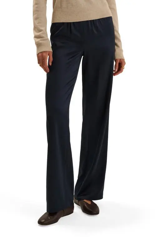 FAVORITE DAUGHTER The Everything Silk Blend Pants - Navy