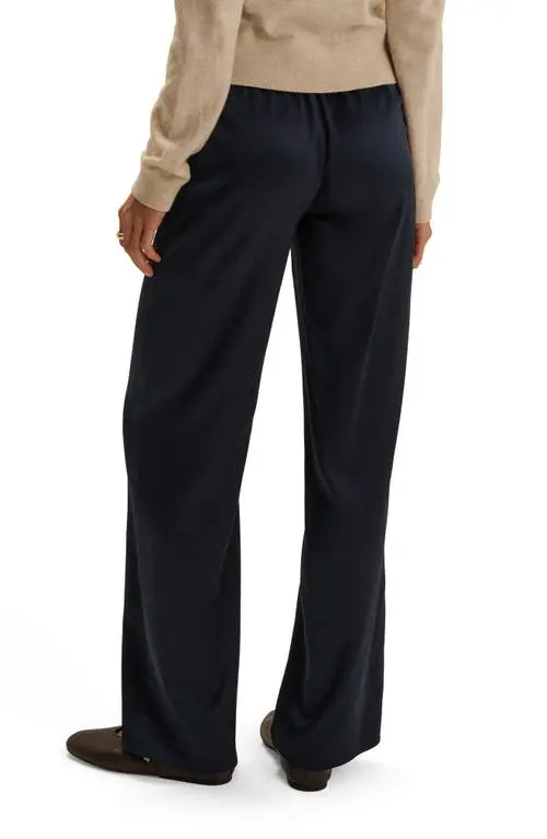 FAVORITE DAUGHTER The Everything Silk Blend Pants - Navy