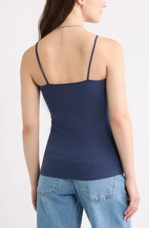 Bp. Core Stretch Cotton Camisole - Navy Indigo