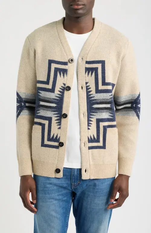 Pendleton Harding Lambswool Cardigan - Harding Oatmeal