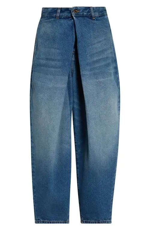 Balmain Pleated Barrel Leg Jeans