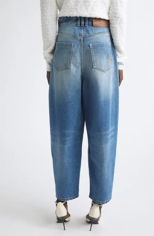 Balmain Pleated Barrel Leg Jeans