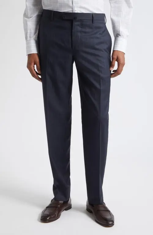 Isaia Delain Navy Check Wool Suit