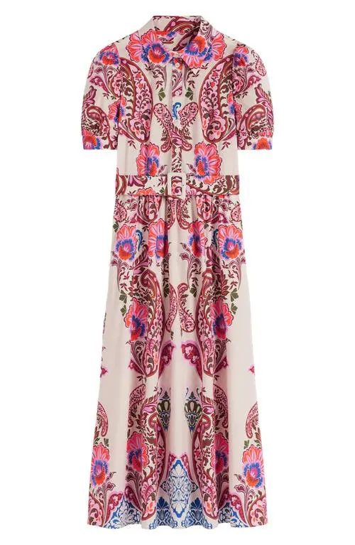 Boden Paisley Belted Midi Dress