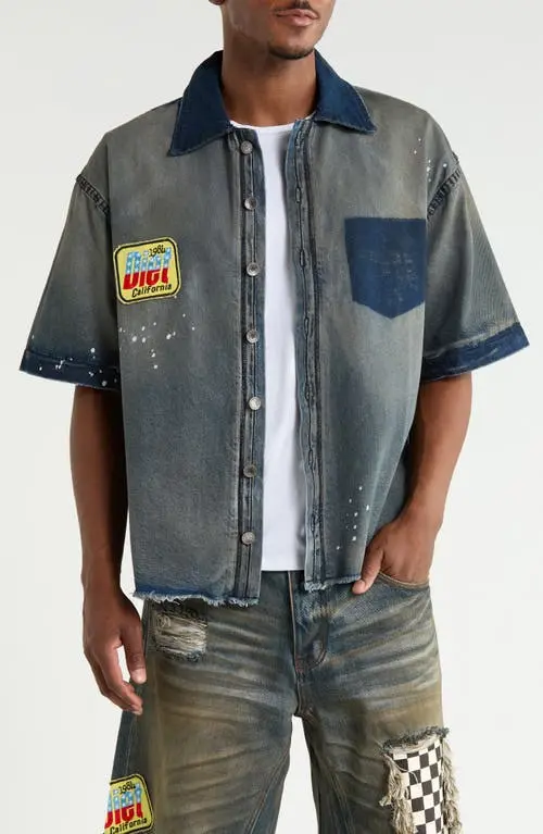 DIET STARTS MONDAY Mechanic Button-up Shirt - Dark Indigo