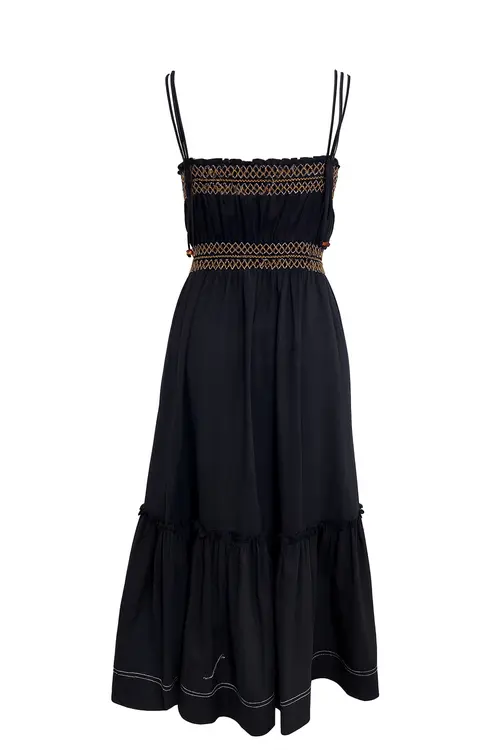 EXQUISE Spaghetti Strap Midi Dress