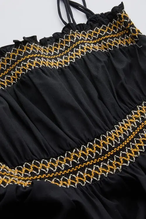 EXQUISE Spaghetti Strap Midi Dress