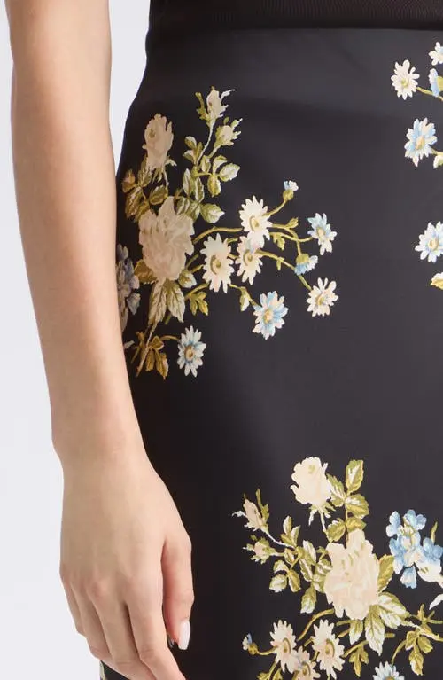 Veronica Beard Clover Floral Silk Blend Maxi Skirt