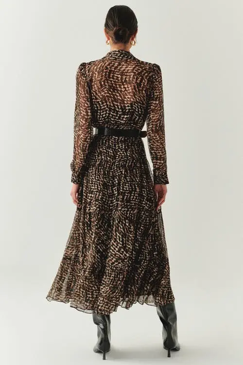 EXQUISE Aliza Chiffon Midi Dress