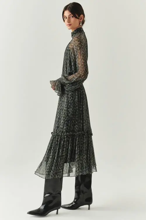 EXQUISE Zora Chiffon Midi Dress